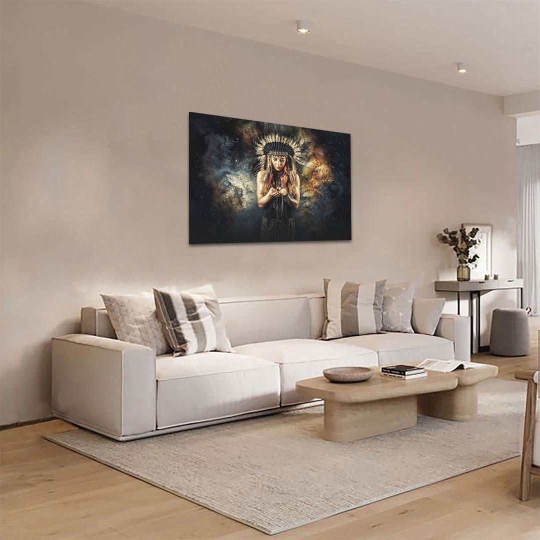 Cuadros Decorativos Amerindio Místico #87 90 X 45