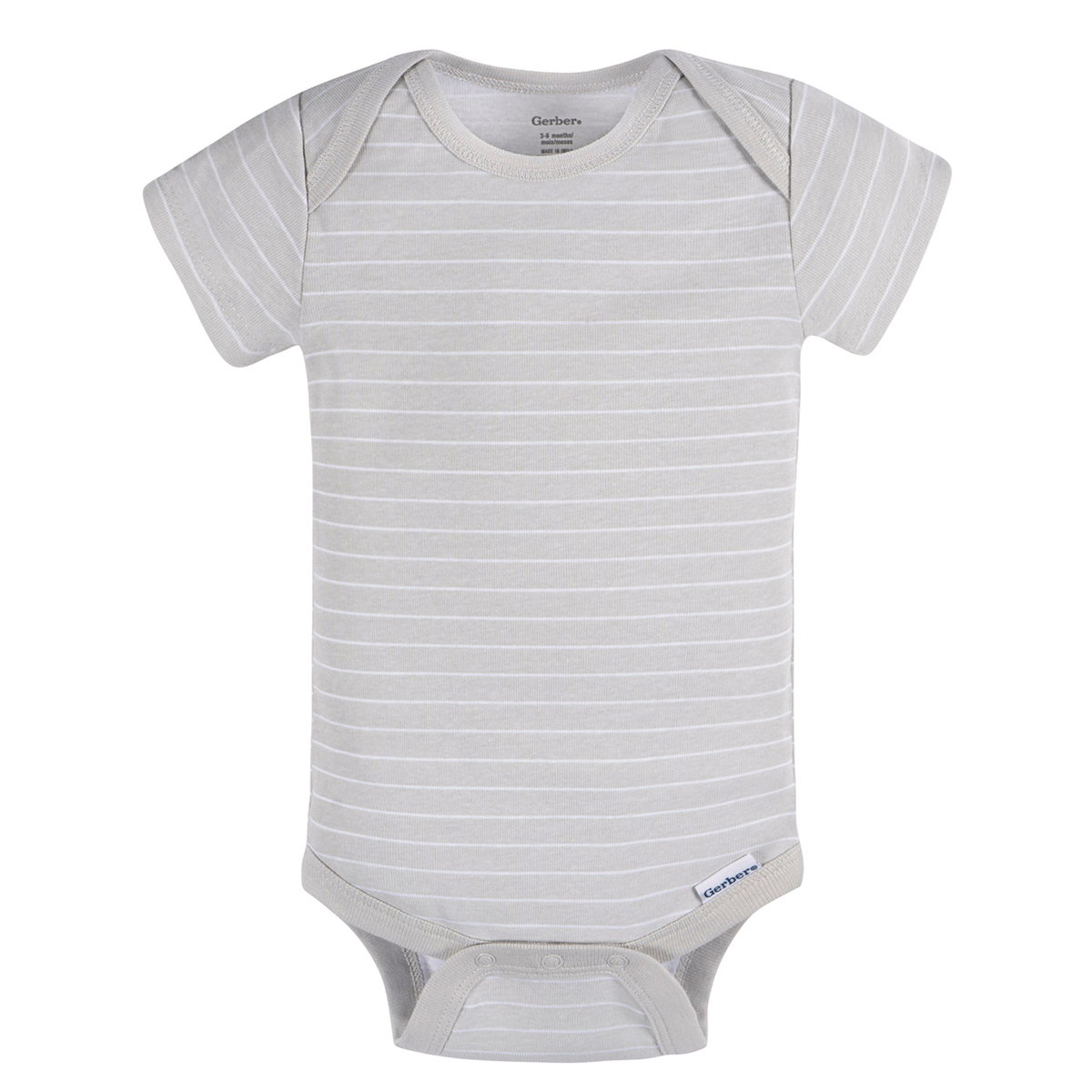 Pañalero Gerber Essentials Pack 3 Pzs Gris Algodón Ropa Bebé