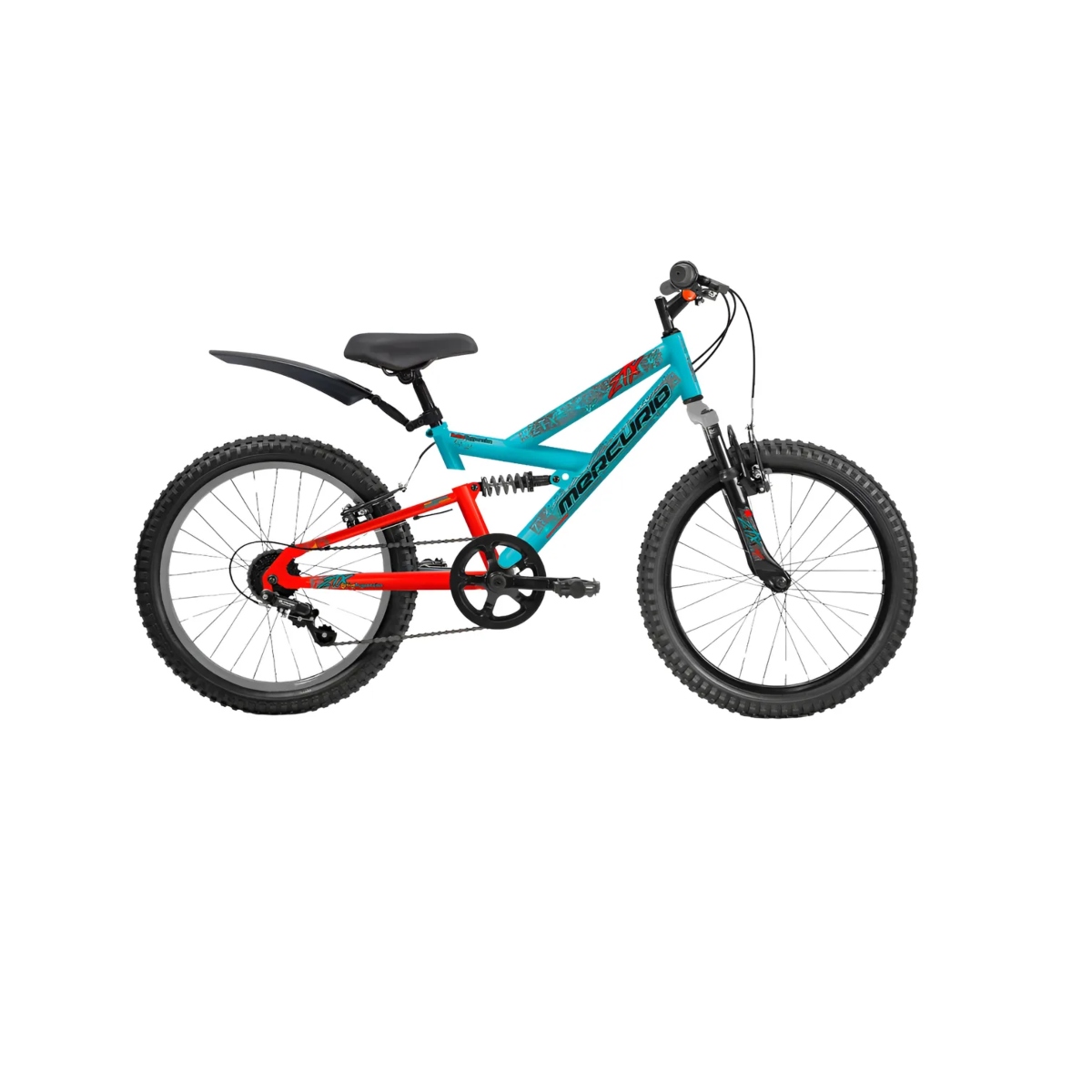 Bicicleta Mountain Bike Mercurio DS ZTX R20 Celeste ENDY