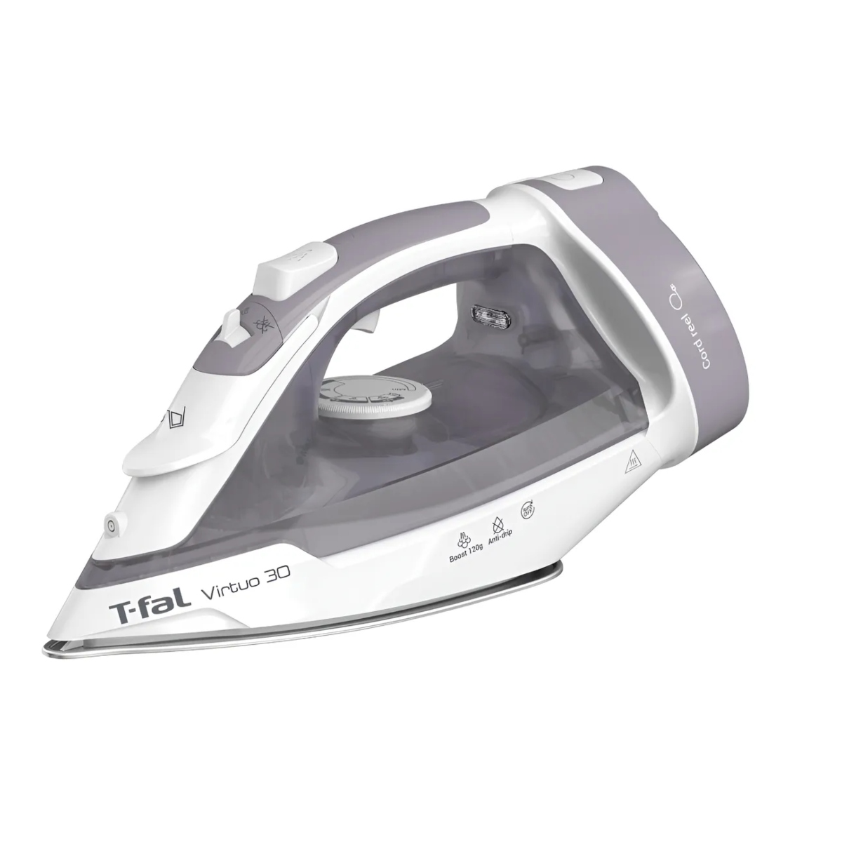 Plancha de Vapor T-Fal FV2C80U0 Virtuo 30 C/Cable Retráctil Gris/Blanco ...