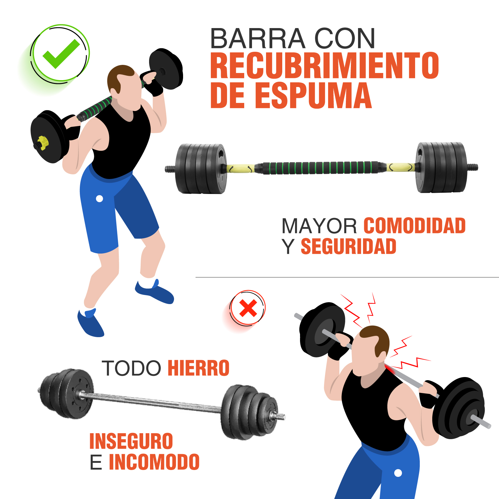Barra Gimnasio Con Mancuernas 🍴 Mancuernas Barra Gimnasio Casera Como ...