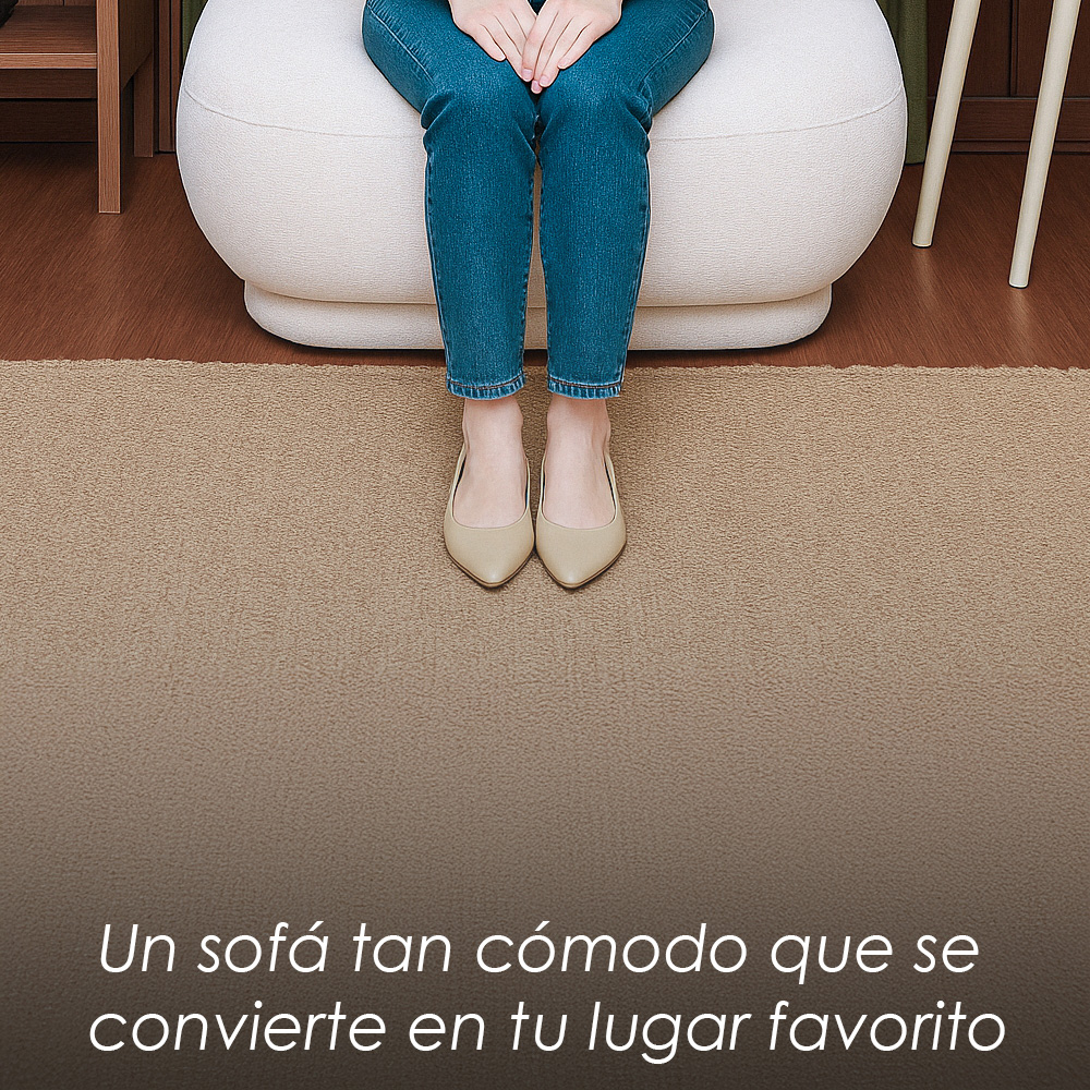 Ilios Innova | Sillón Individual Moderno Pacha Beige con Diseño Curvo ...