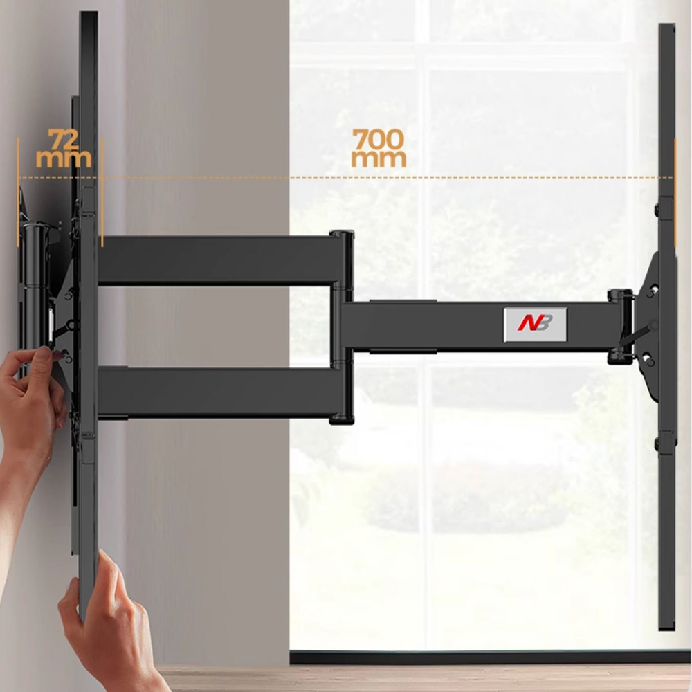 Soporte de Pared Giratorio NB SP5 para TV 50" a 110" , Inclinación y ...