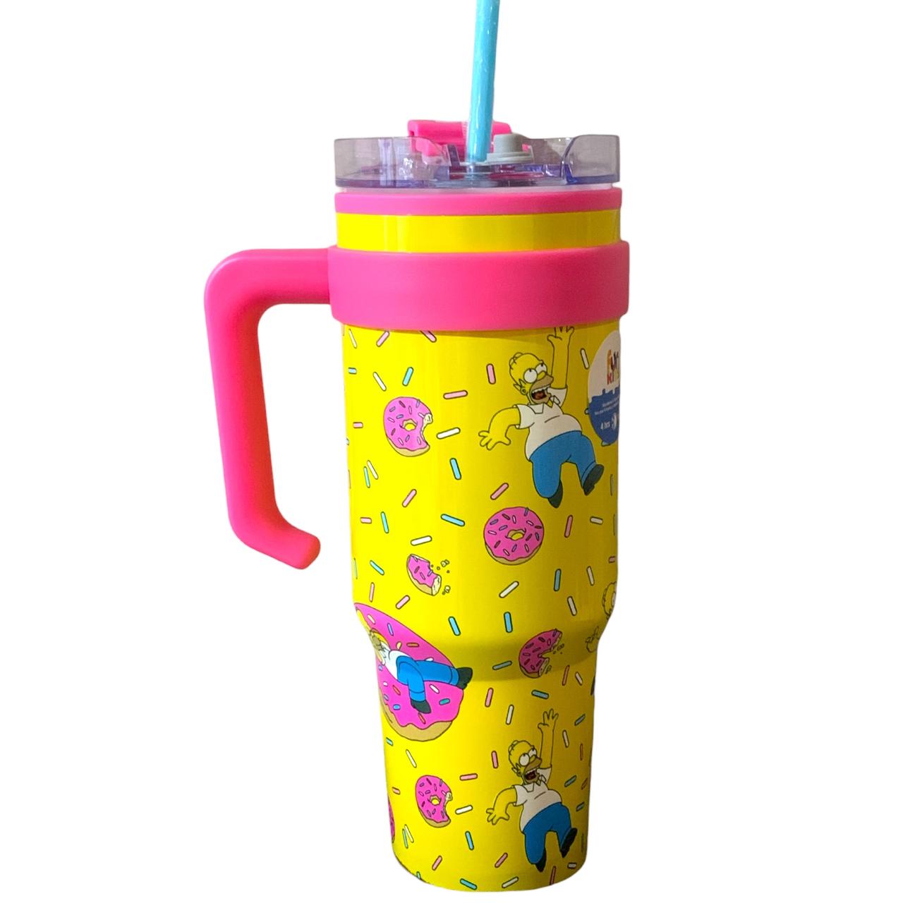 Los Simpsons Termo Alto doble pared con tapa hermetica Marvel capacidad ...