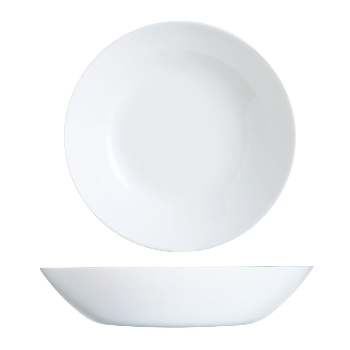Plato Zelie de Opal Hondo Blanco 6 Piezas