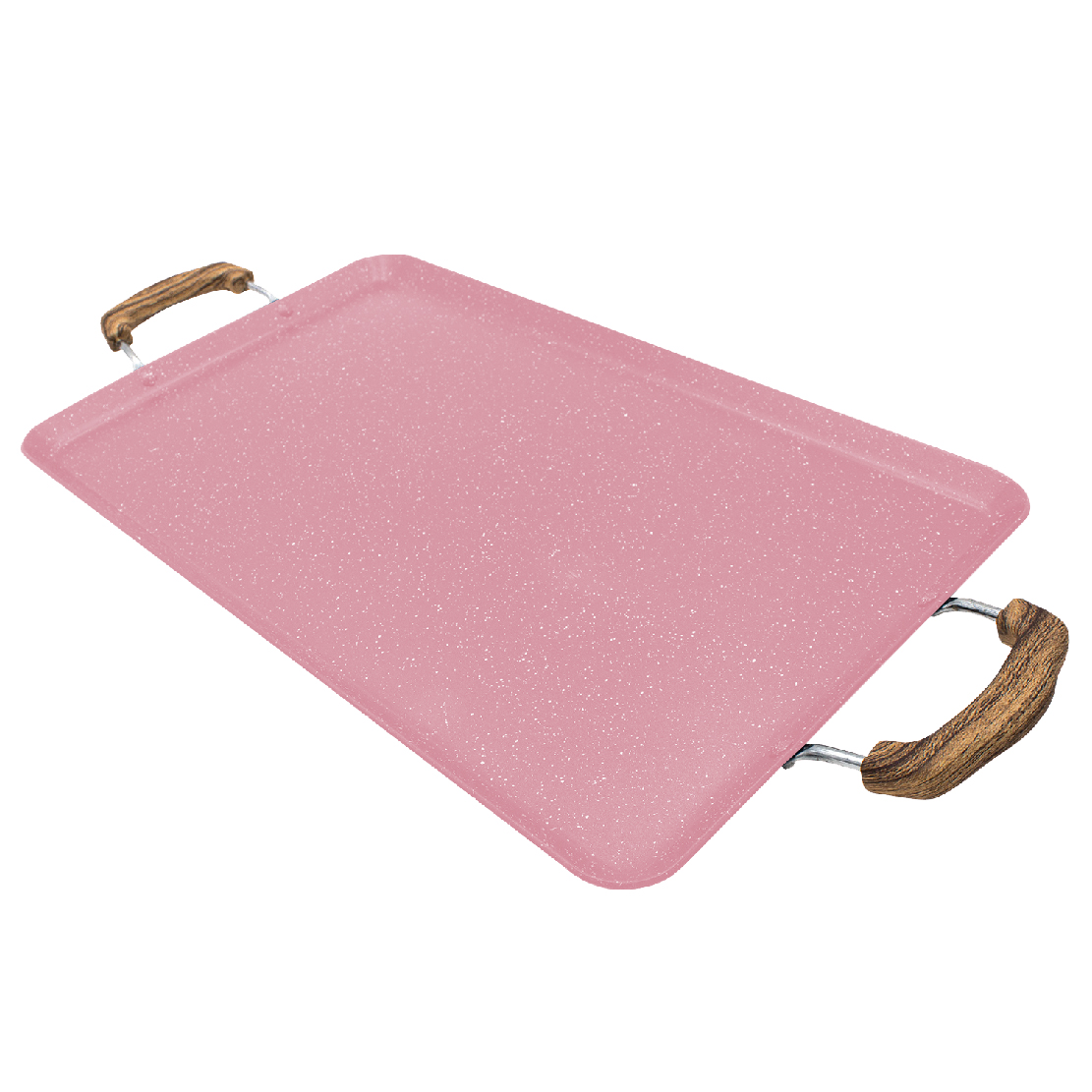 Comal De mármol Antiadherente Rectangular 60 Cm Rosa