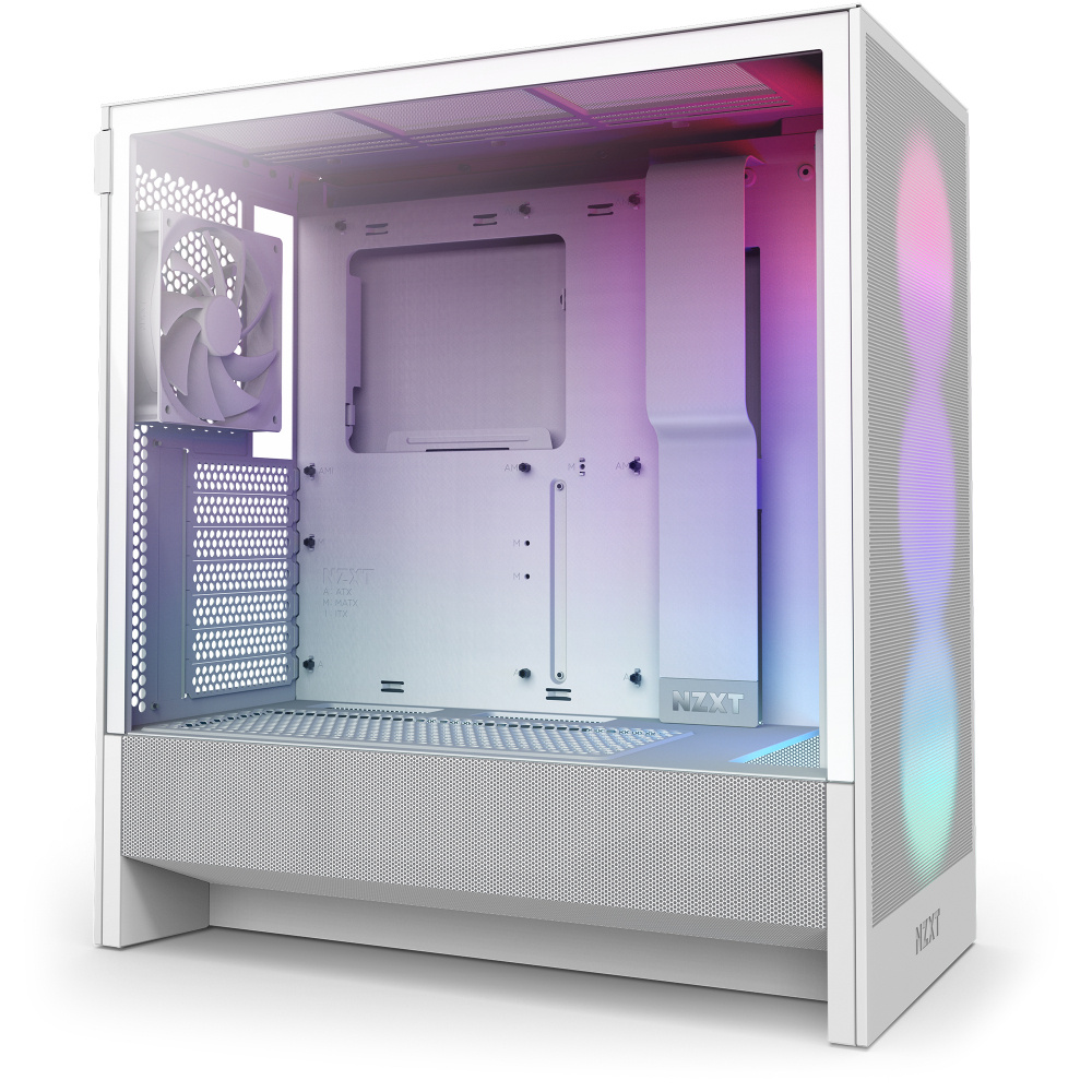 Gabinete NZXT H5 Flow RGB, Midi-Tower, ATX/EATX/Micro-ATX/Mini-ITX, USB ...