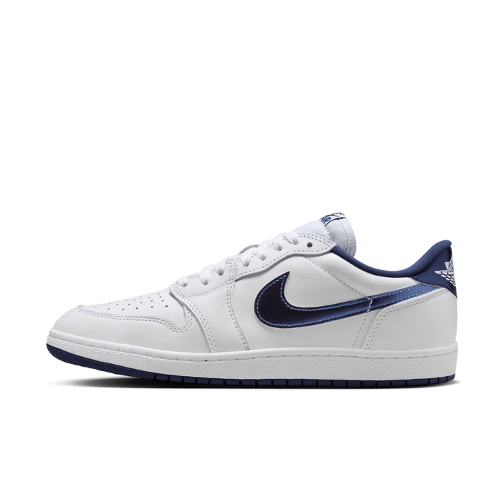 TENIS AIR JORDAN 1 LOW 85 NIKE BLANCOS CON AZUL METÁLICO PARA HOMBRE ...