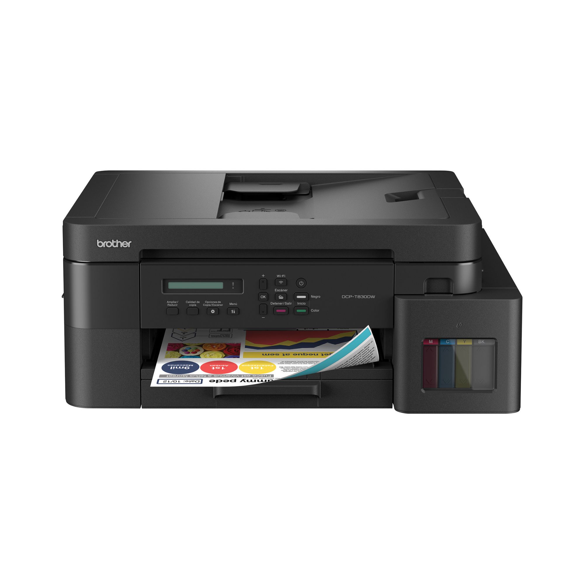 Impresora Multifuncional Brother InkBenefit Tank DCP-T830DW, Sistema de Tinta Continua, USB ...