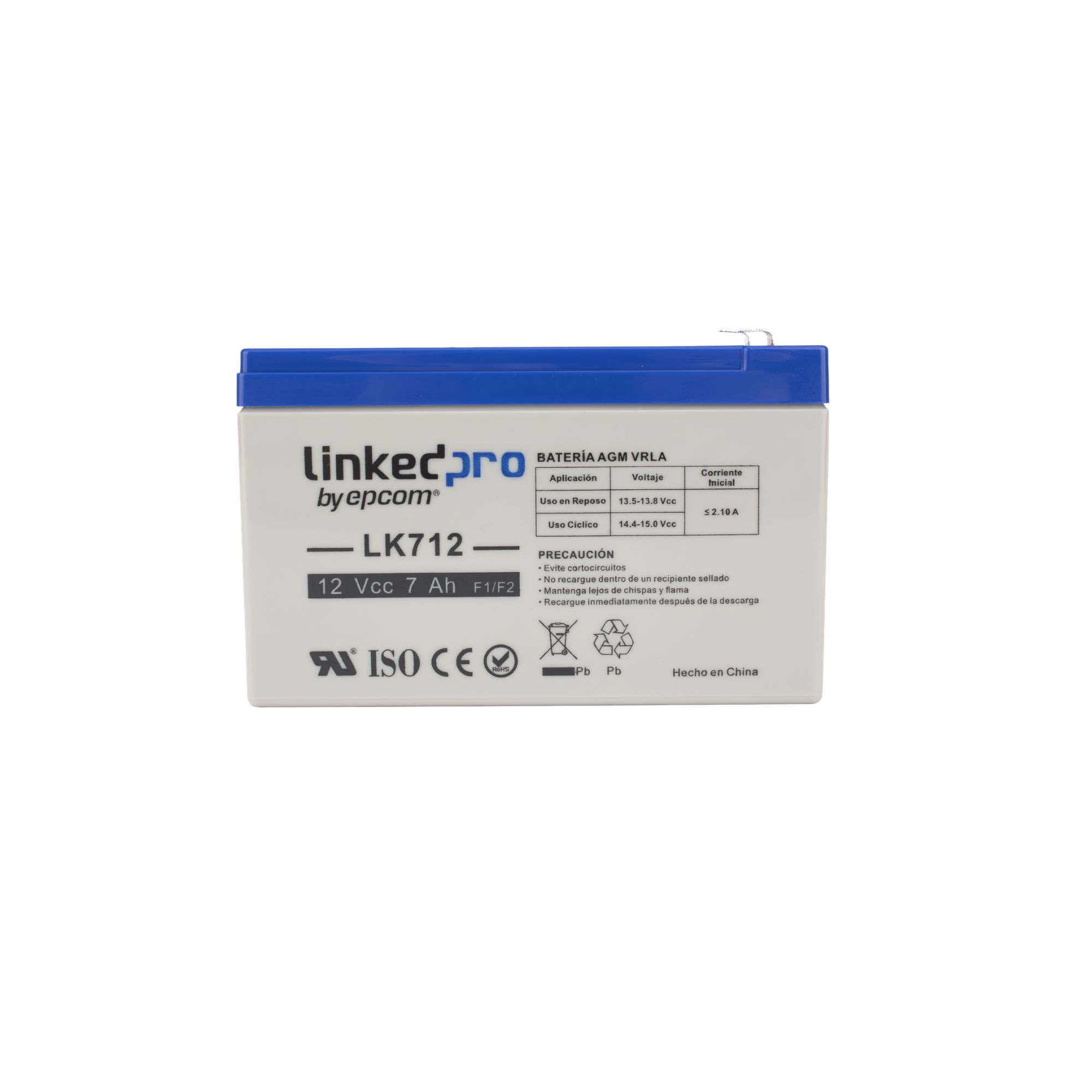 Batería Linkedpro de 12V-7AH, de reemplazo para UPS, CCTV, Alarmas & Control de Acceso
