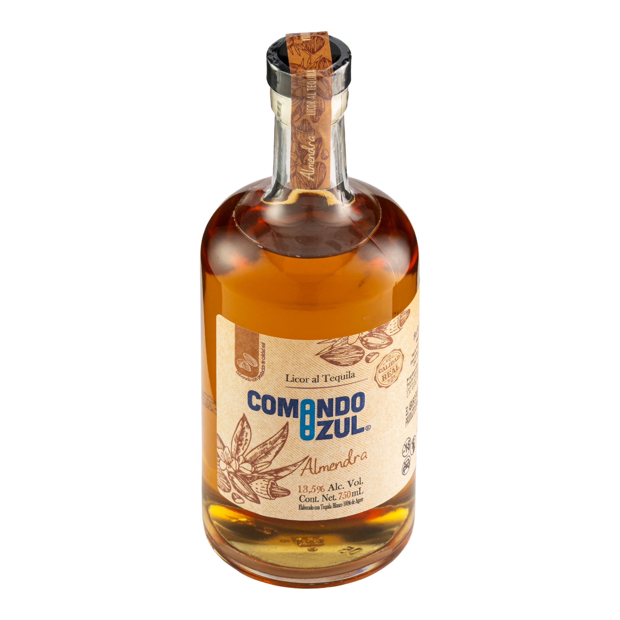 Licor con Tequila Comando Azul Almendra 750 Ml