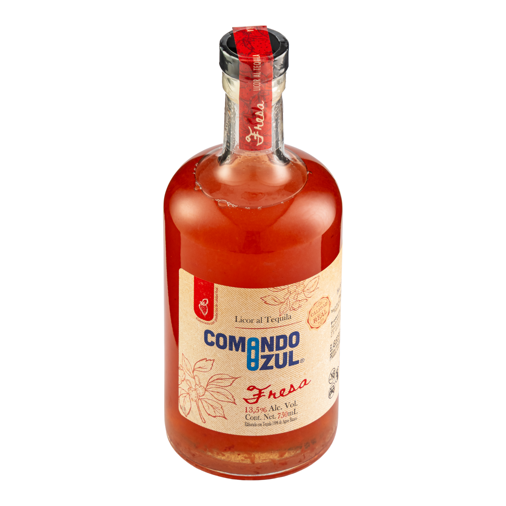 Licor con Tequila Comando Azul Fresa 750 Ml