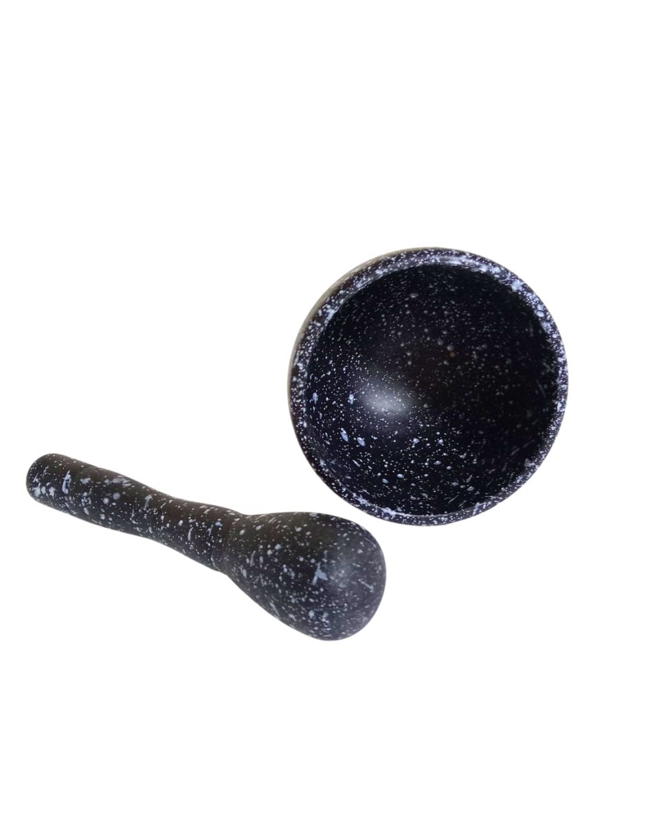 Molcajete Mortero y Maja Plástico Para Especias Ajo Hierbas