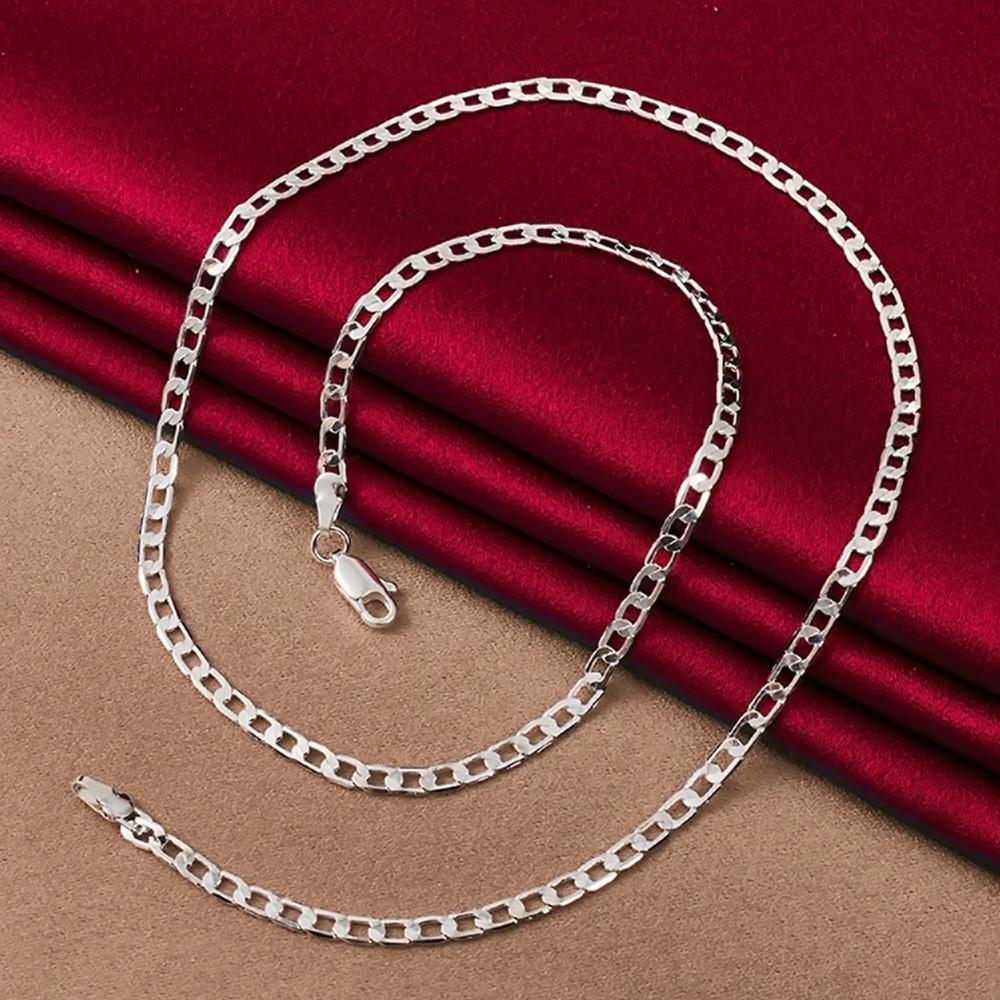 Collar cadena plata elegante MXNKZ-001 1Pza Sterling 925 40cm 6mm de grosor, Slinkz