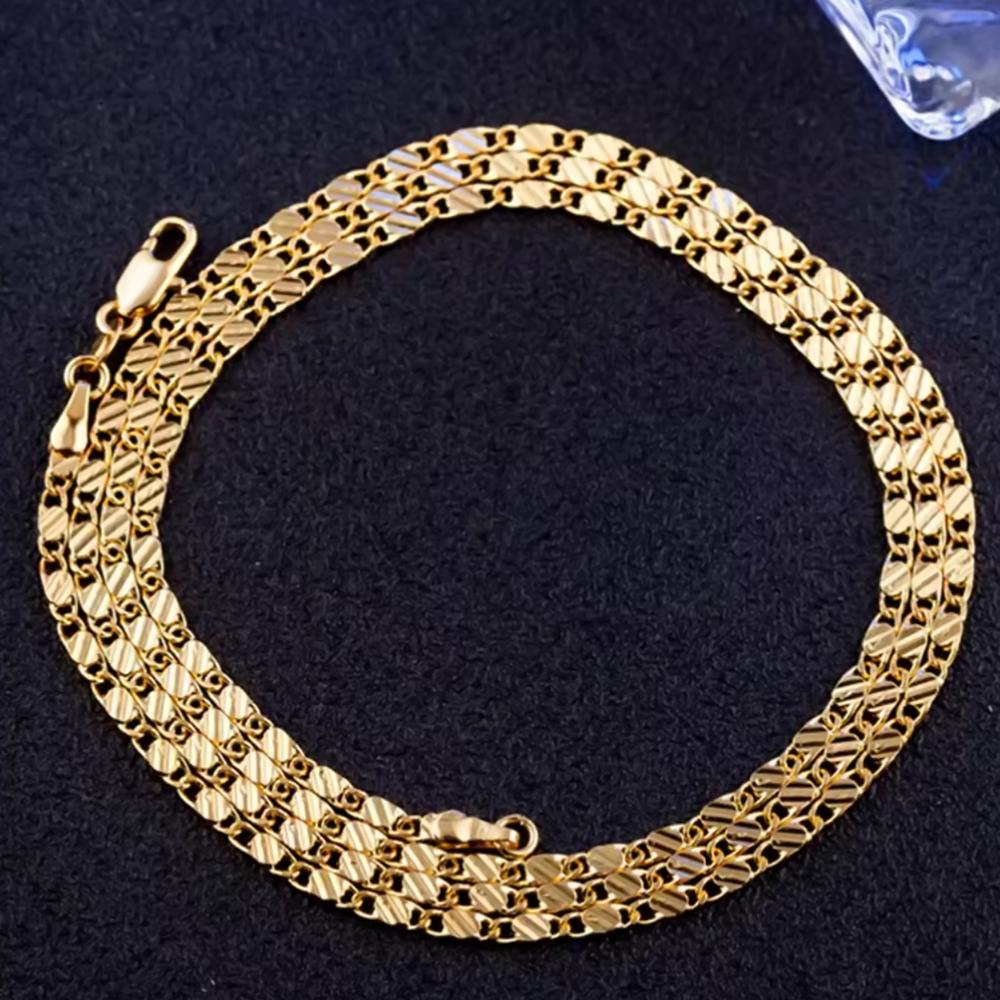 Collar dorado MXWAQ-001 1Pza Sterling 925 40cm 2mm de grosor AuraSparks