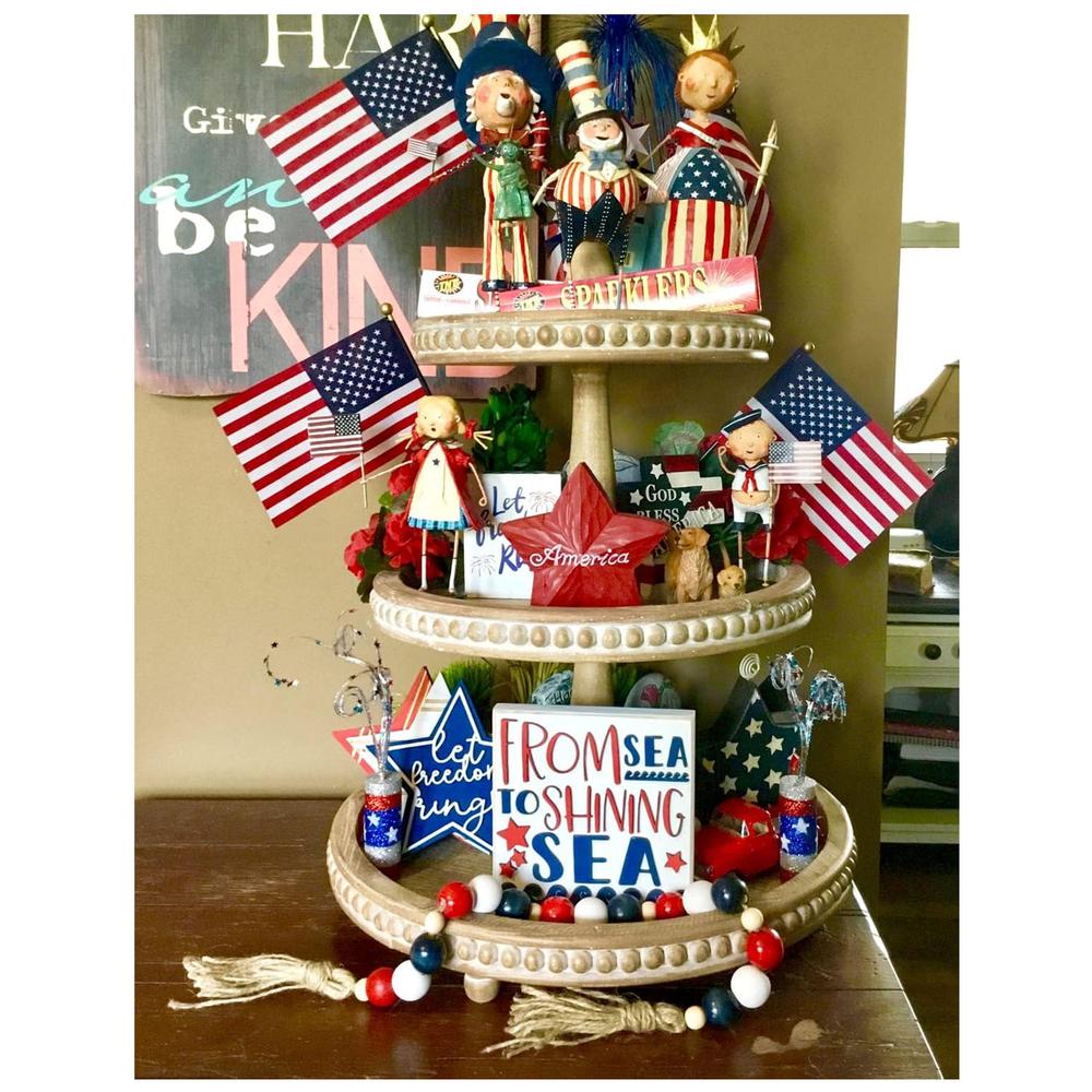 Mini Banderas del Mundo MXUSG-002 10Pzas USA 14x21cm Tela Poliéster ...