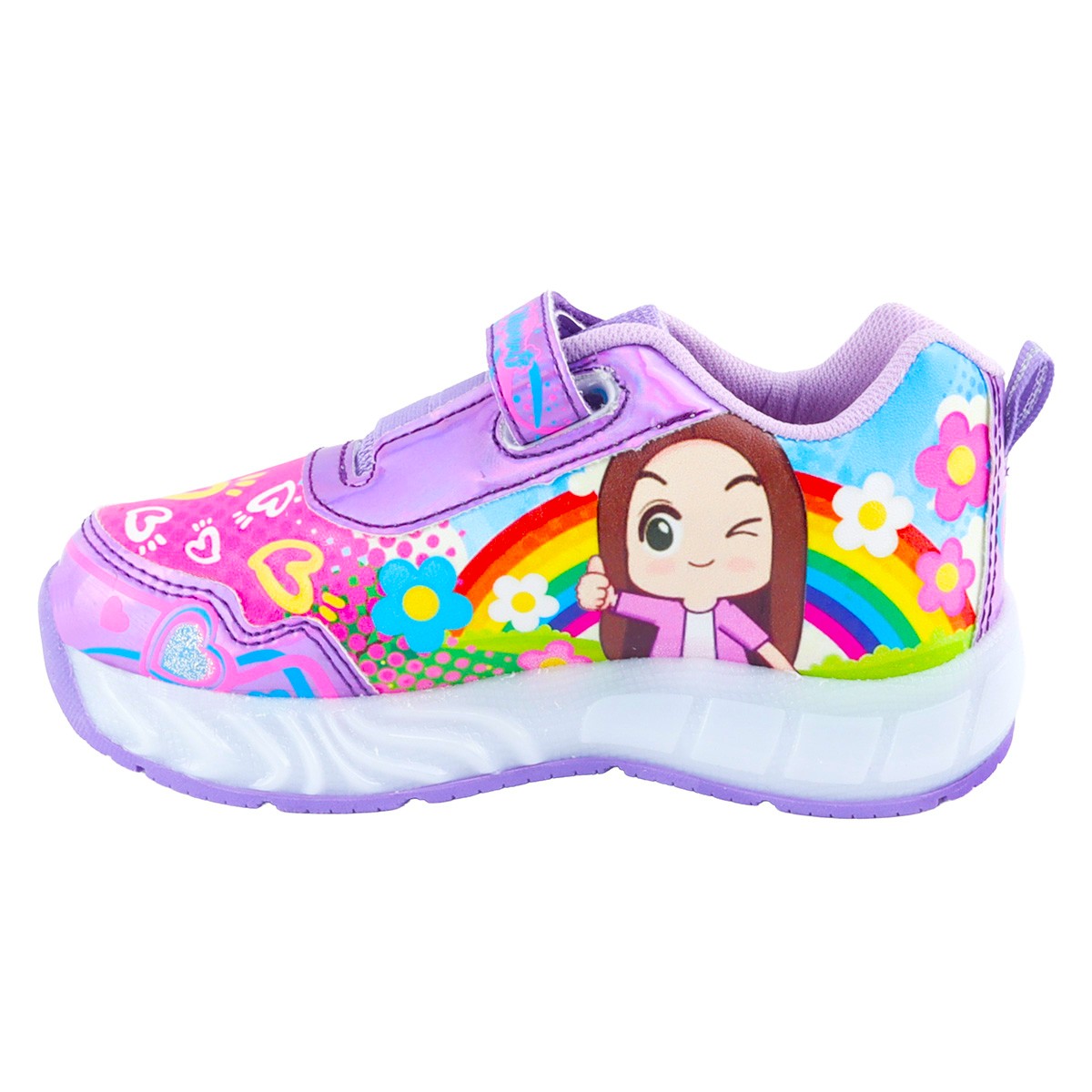 Tenis Niña Lara Renne Deportivo Cómodo Luces Leds 969-N-LM