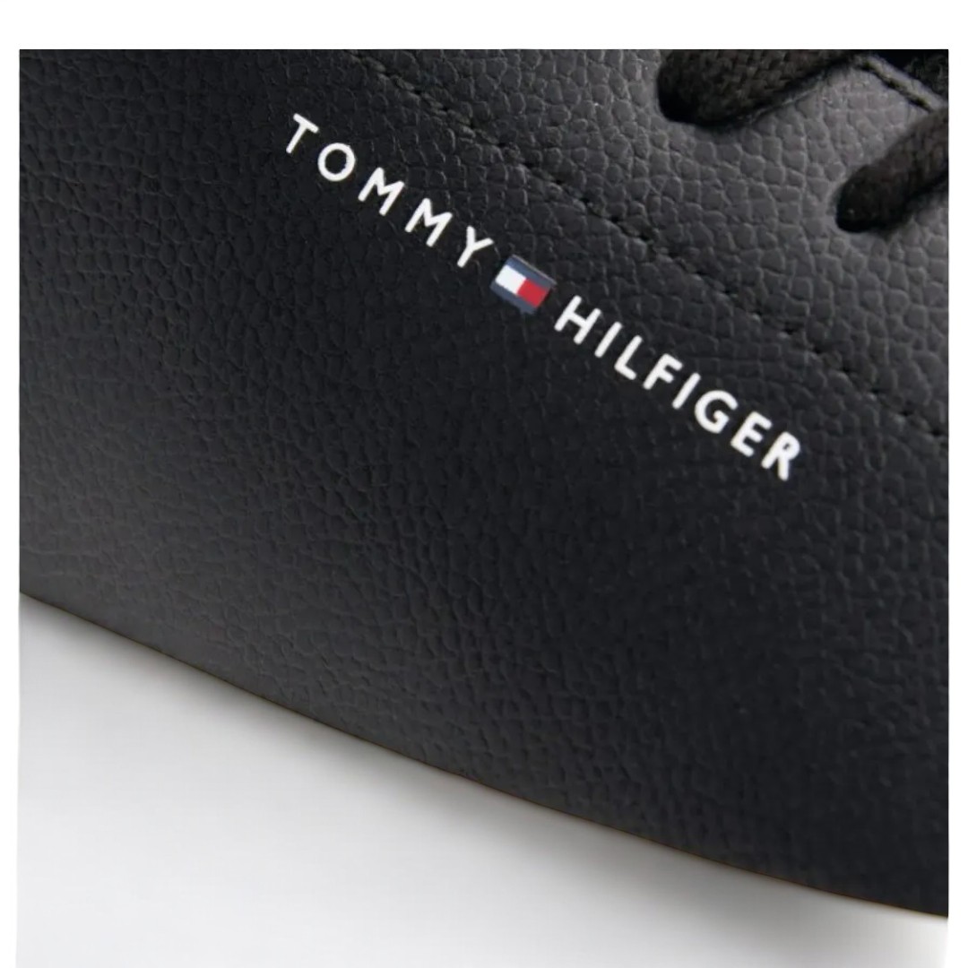 Tenis Tommy Hilfiger Hombre Sneakers Th Court Negro Elegante, Cómodo Y ...