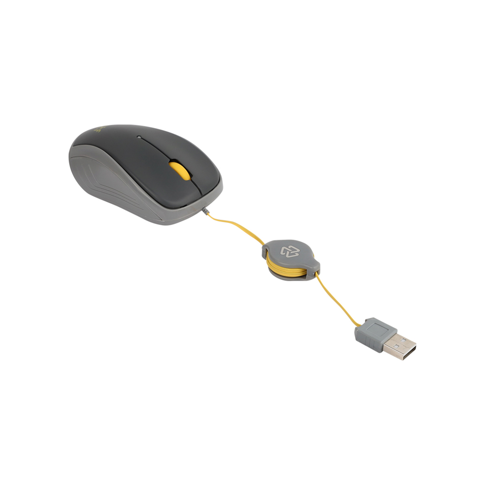 Mouse Stf Viva Alámbrico Retráctil Color Grafito