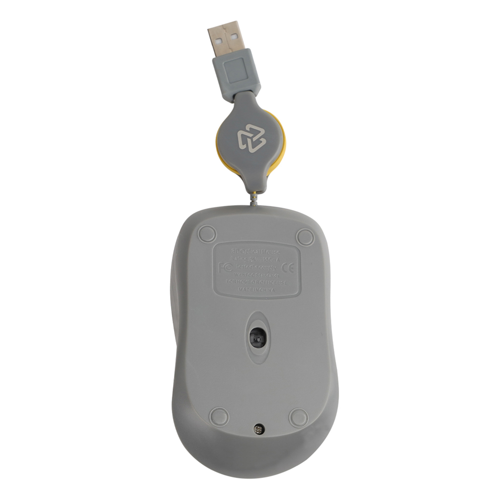 Mouse Stf Viva Alámbrico Retráctil Color Grafito