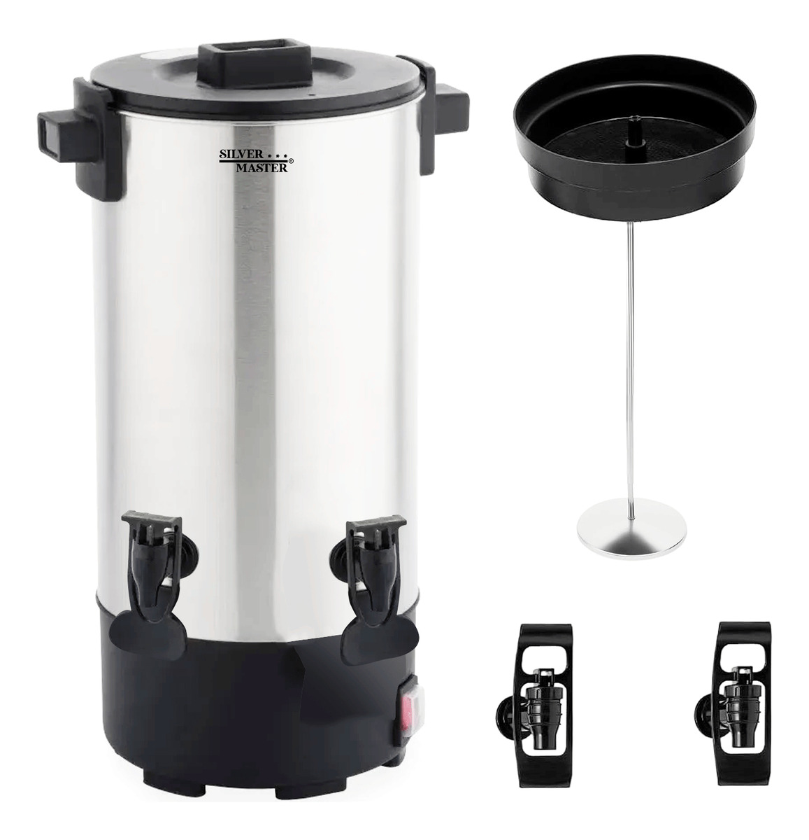 Cafetera precoladora con doble dispensador 10 Litros 17012 Silver Master