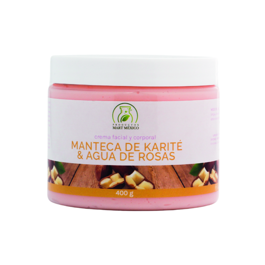 Crema Corporal Manteca De Karité & Agua De Rosas Refrescante 400grs