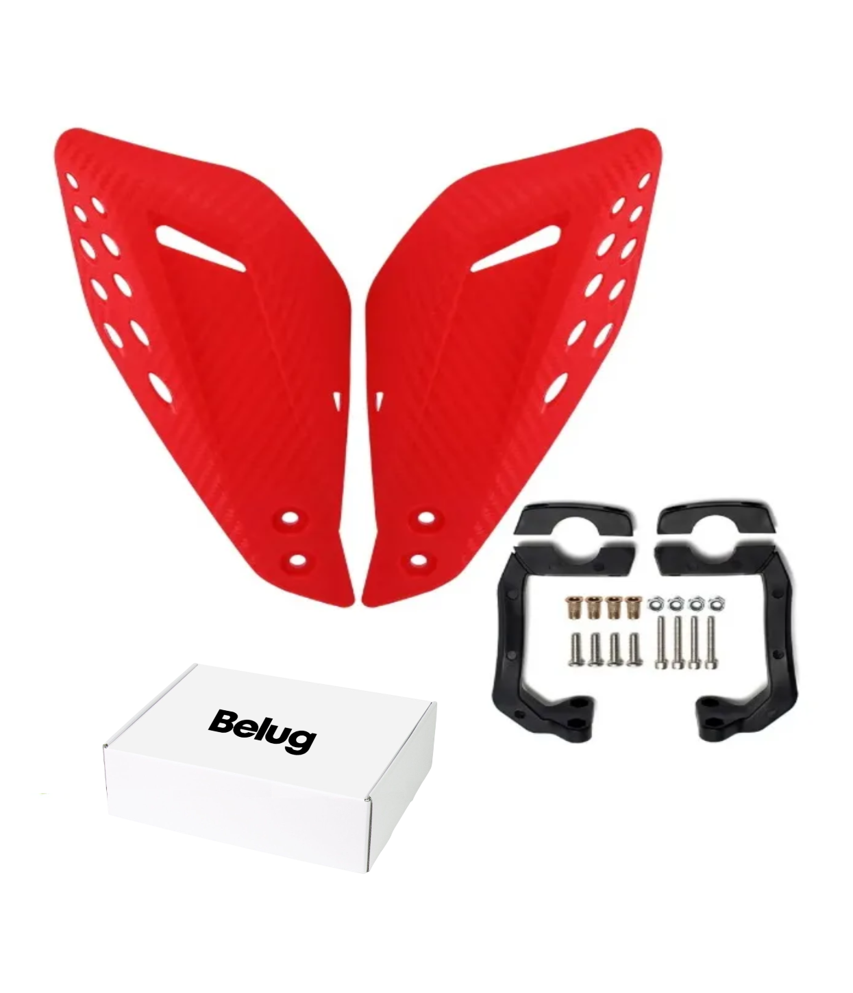 Protector Manubrio Moto Cubrepuño Universale Para Motocros rojo