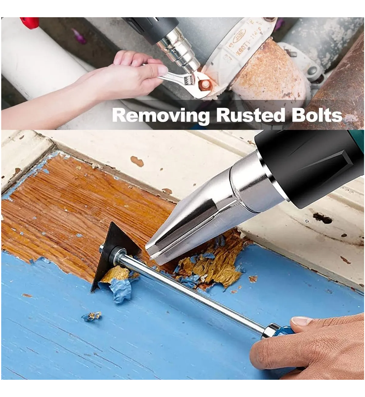 Pistola De Calor De 2000w Belug Temperatura Regulable 4 Boquillas Negro