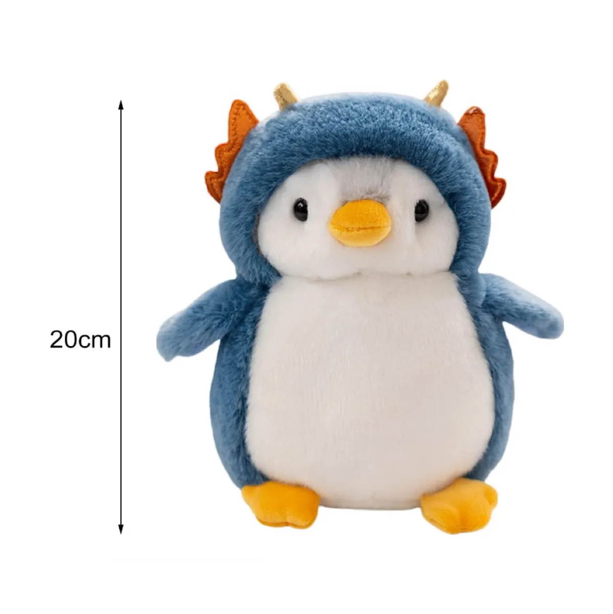 Peluche De Pingüino 20cm Azul Blanco