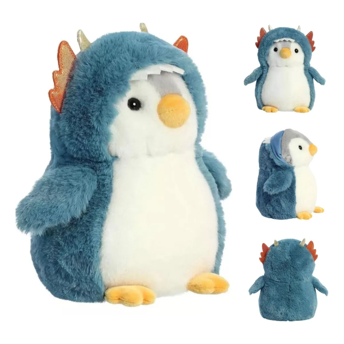 Peluche De Pingüino 20cm Azul Blanco