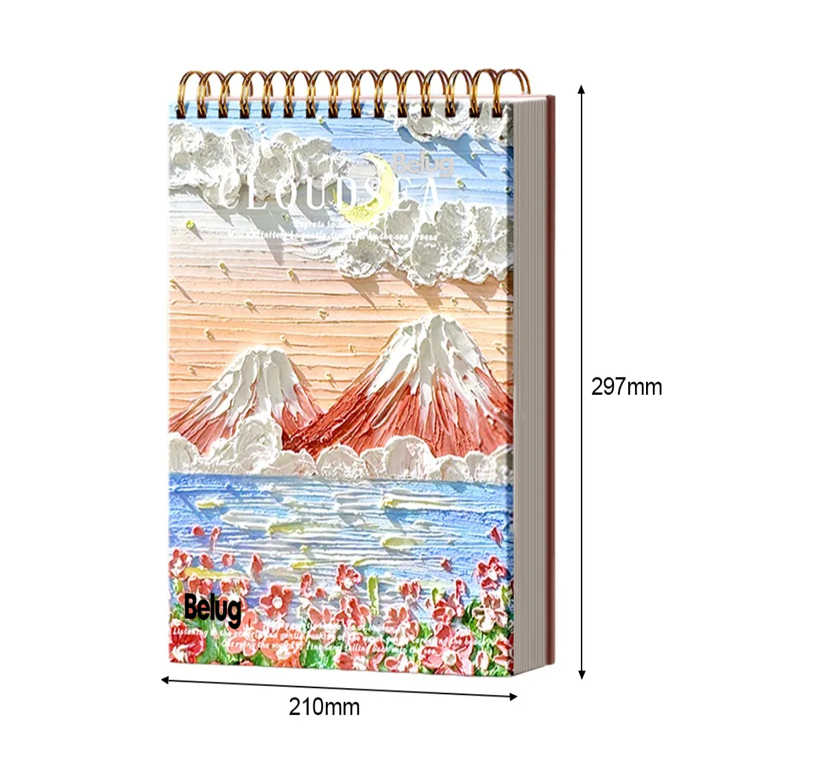 2pcs A4 Cuaderno De Dibujo 240p Con Lámina Gruesa Coral
