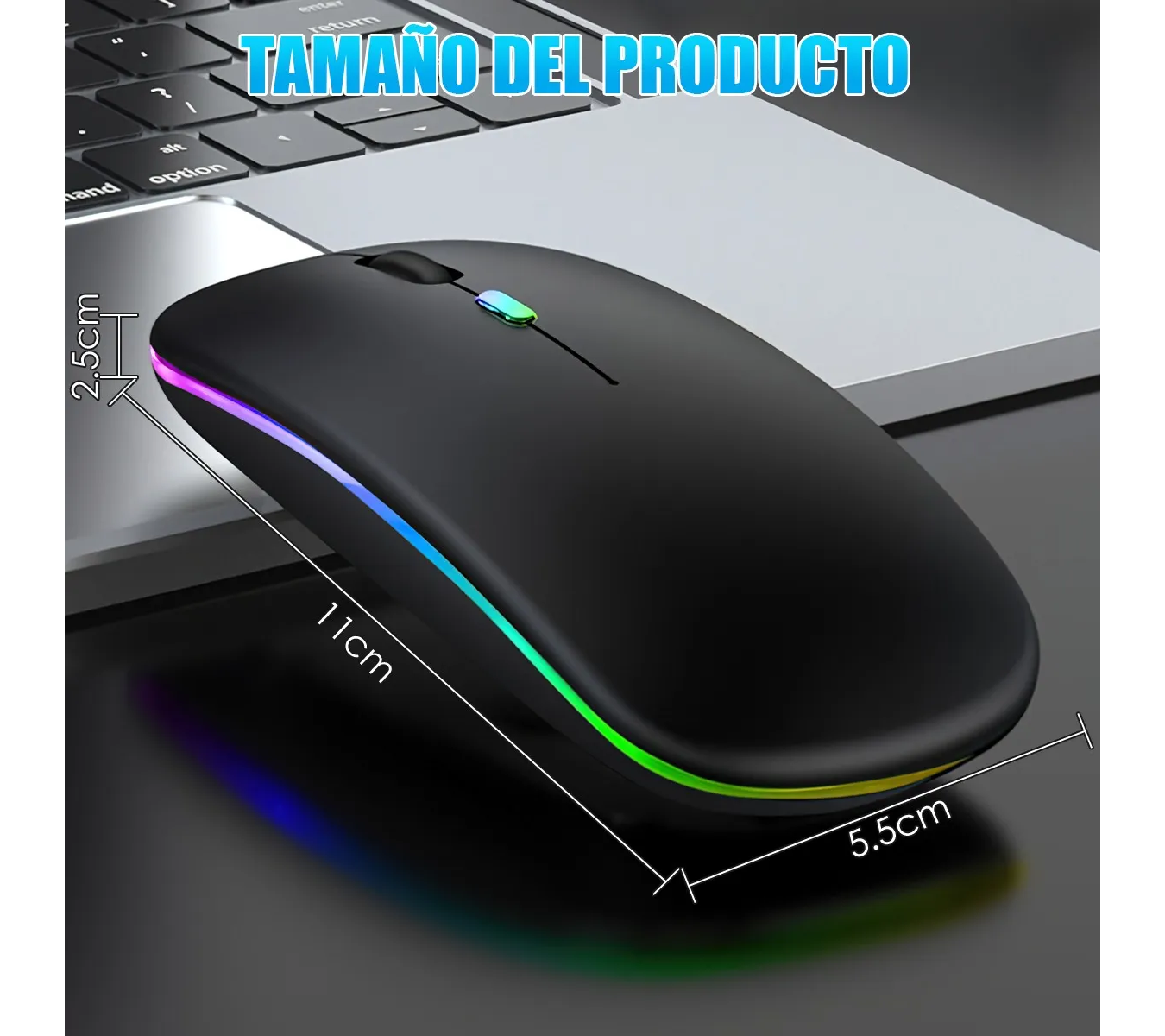 3pzs Mouse Inalámbrico Silencioso De Oficina Recargable negros