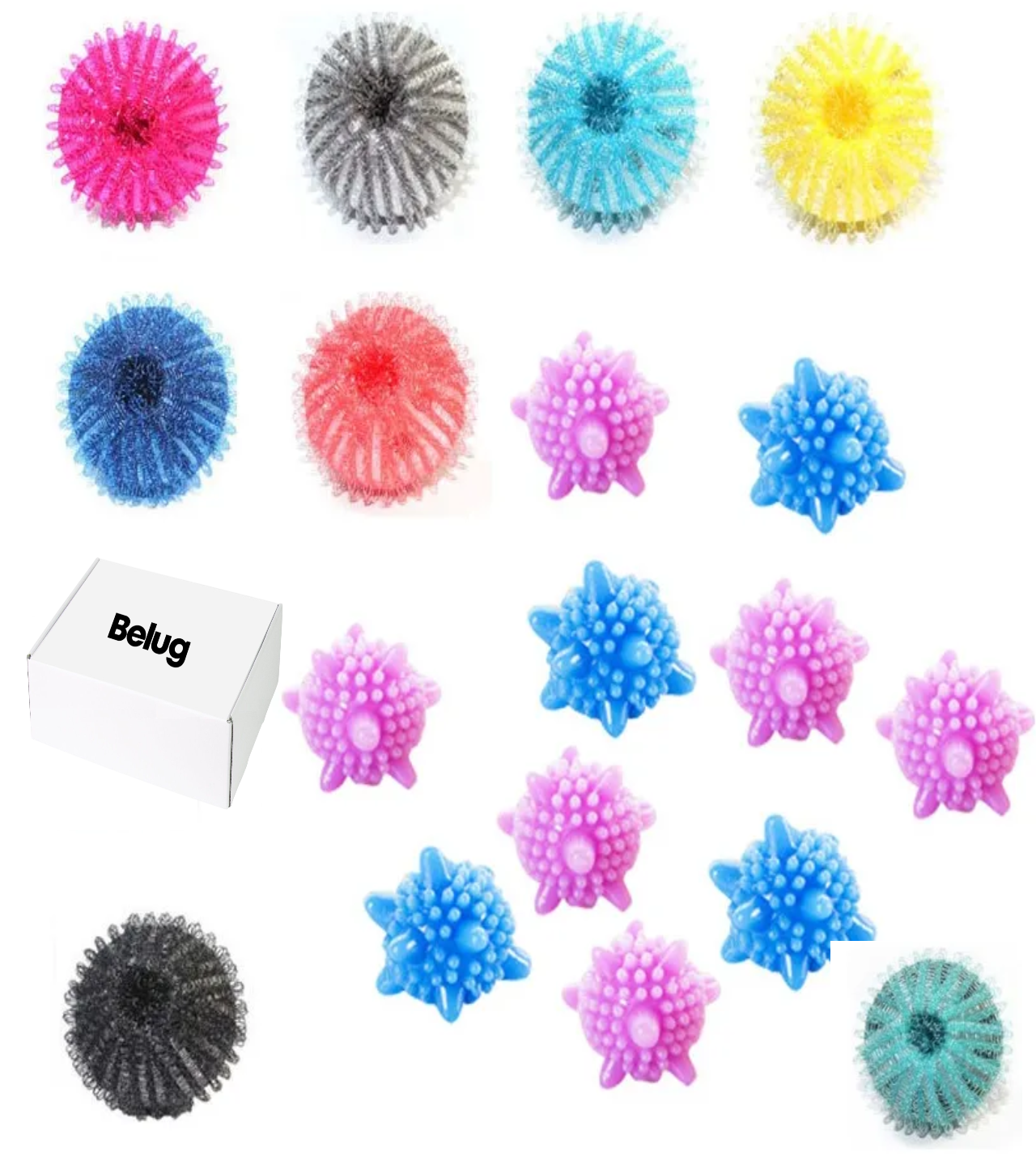 Bolas Quita Pelusa Reutilizable Para Lavadora, 18 pcs Colores