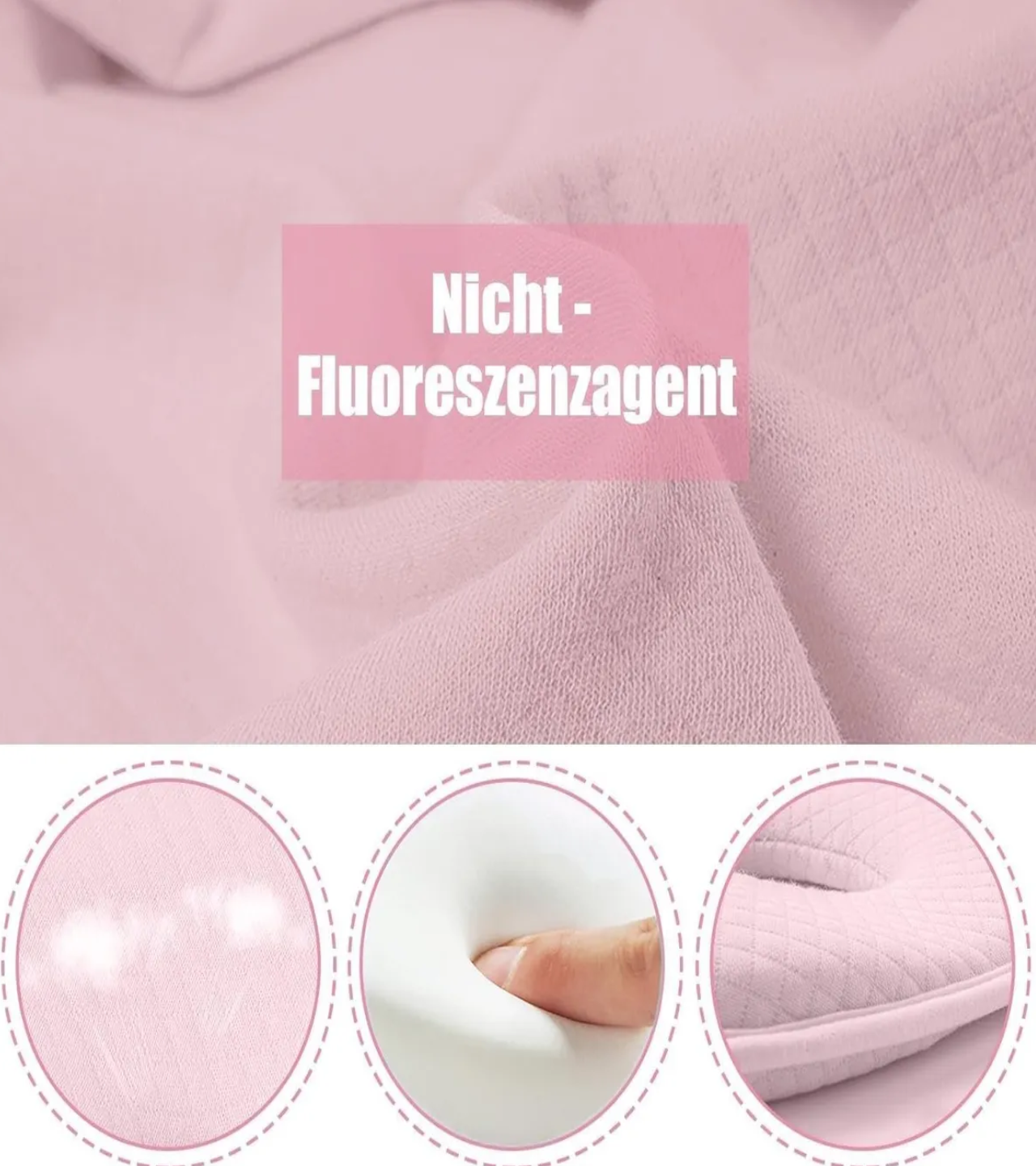 Almohada Para Bebé Foam Rosa