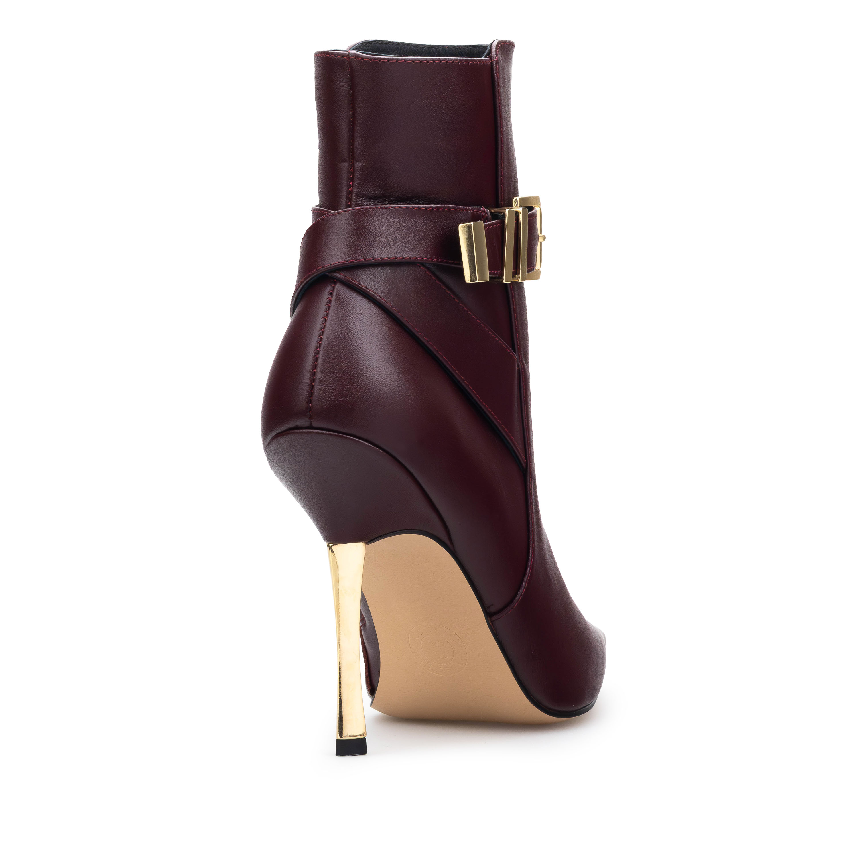 Botines Para Mujer Elegantes Botas Piel Davenia Mod. Cristina Vino