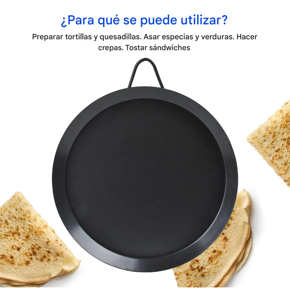 Comal Redondo Antiadherente Alpine Cuisine De 20 Cm Negro