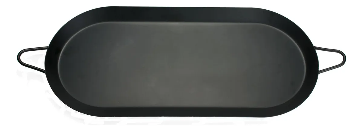 Comal Doble Antiadherente De Acero Al Carbono 45 Cm Bcm2000