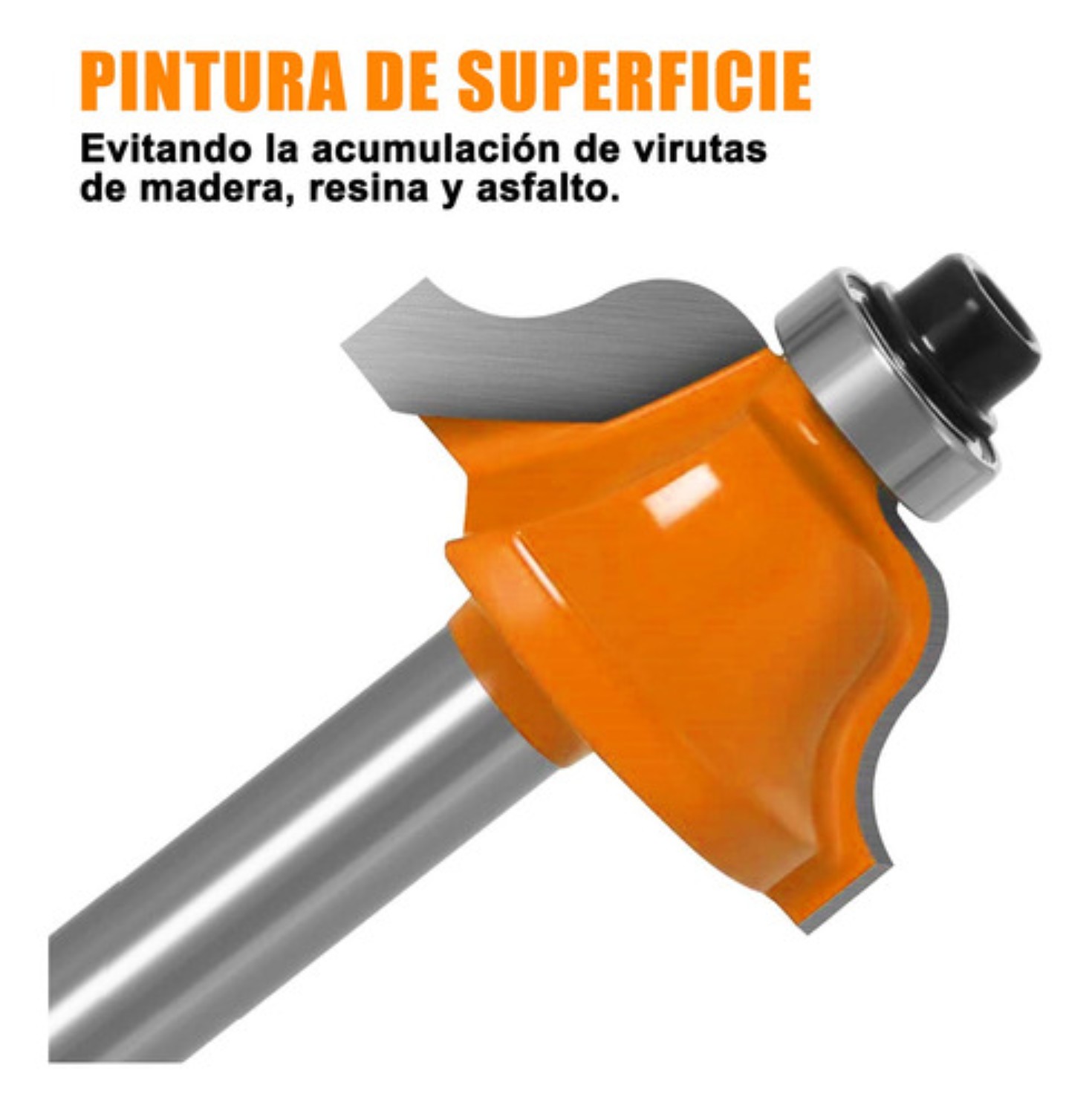 Juego Brocas Router Taladro Teeno 1/4 15 Pz Herramienta Negro y Naranja