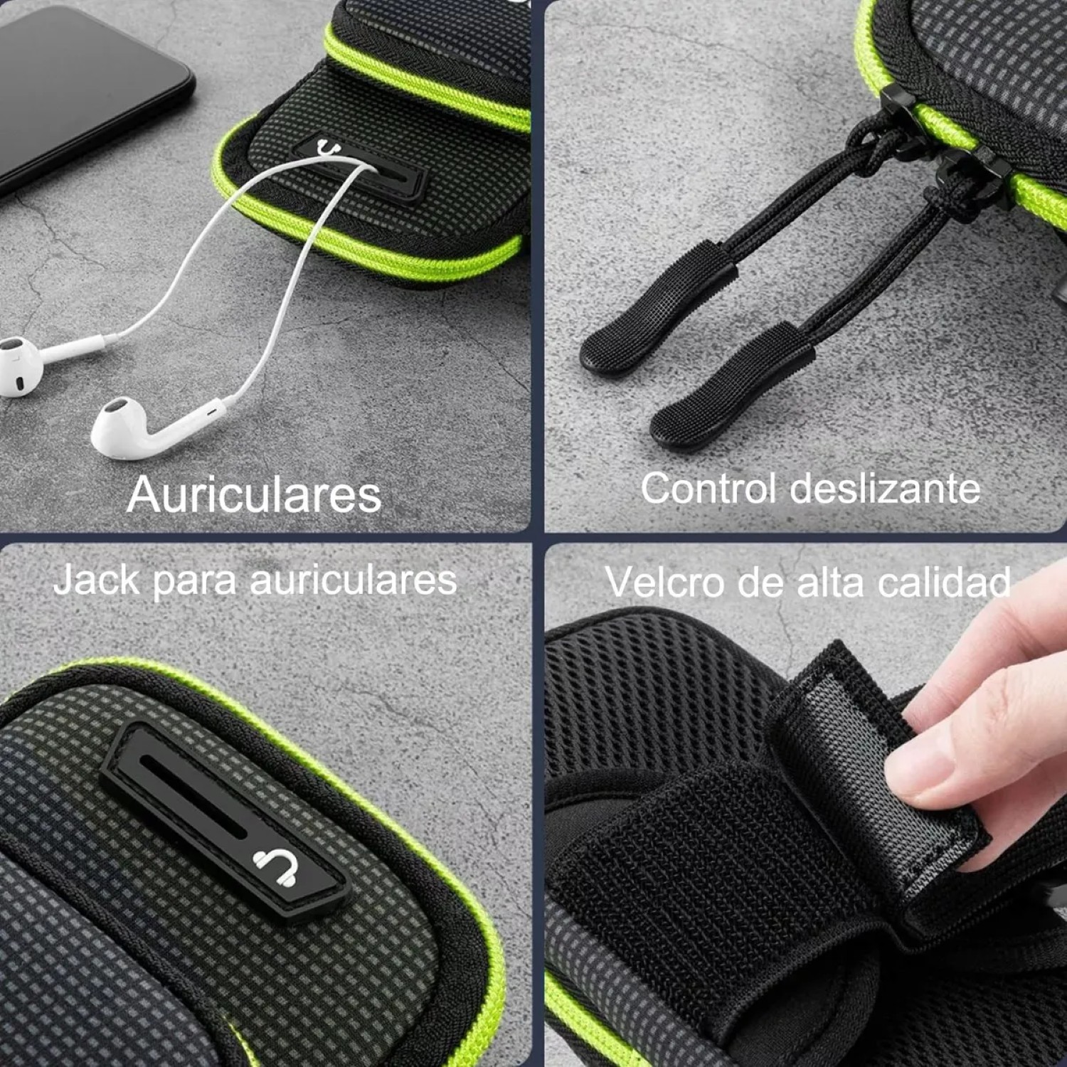 Brazalete 7 Impermeable, Ideal Para Ejercicio Y Exterior negro Verde