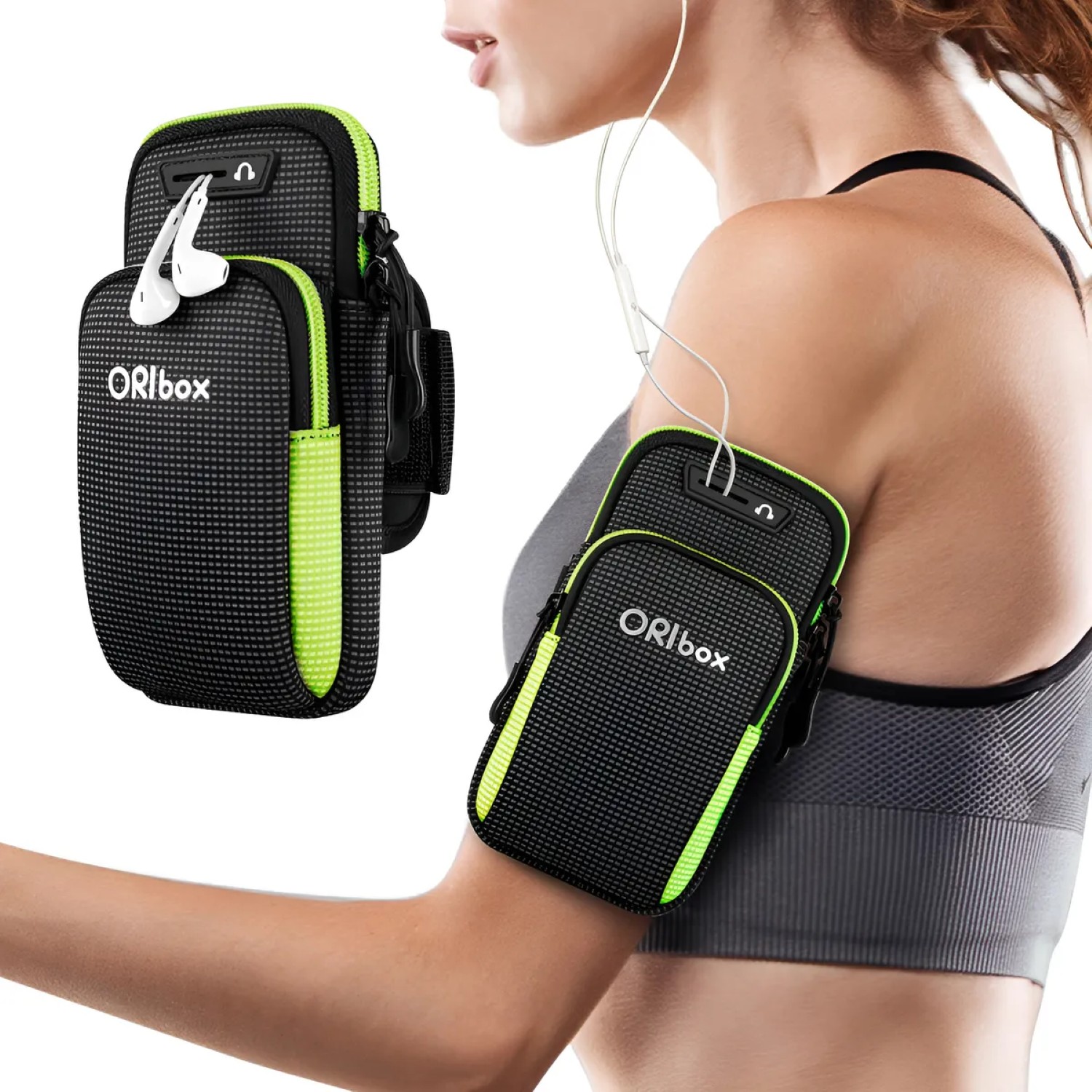 Brazalete 7 Impermeable, Ideal Para Ejercicio Y Exterior negro Verde