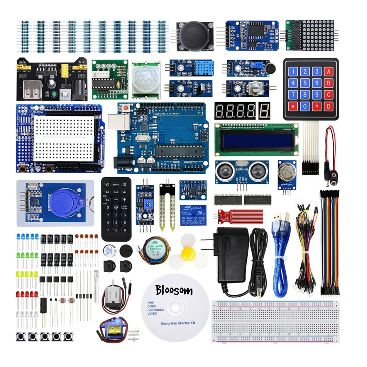 Kit Compatible C/ Arduino Uno Con Español Tutorial, Multicolor