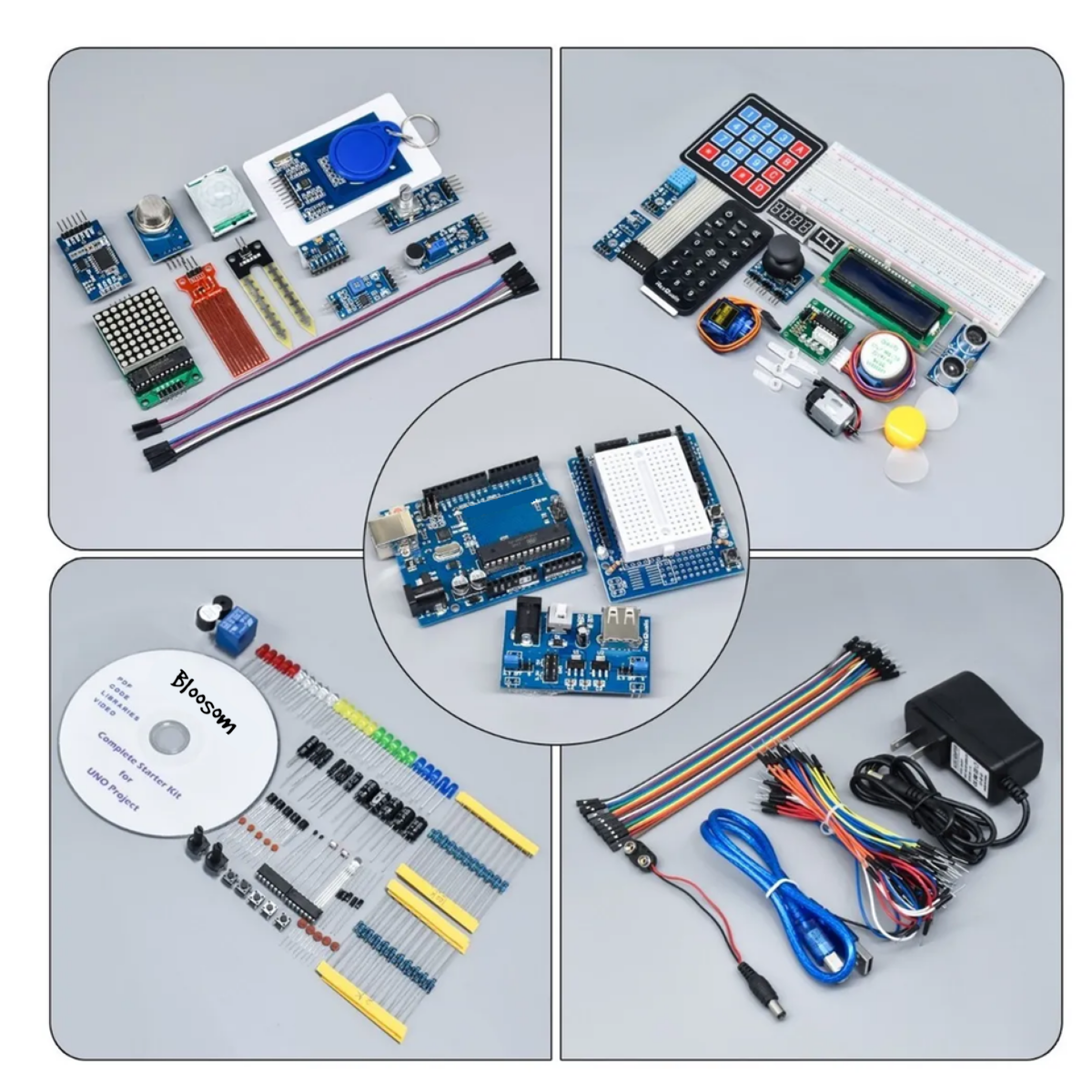 Kit Compatible C/ Arduino Uno Con Español Tutorial, Multicolor
