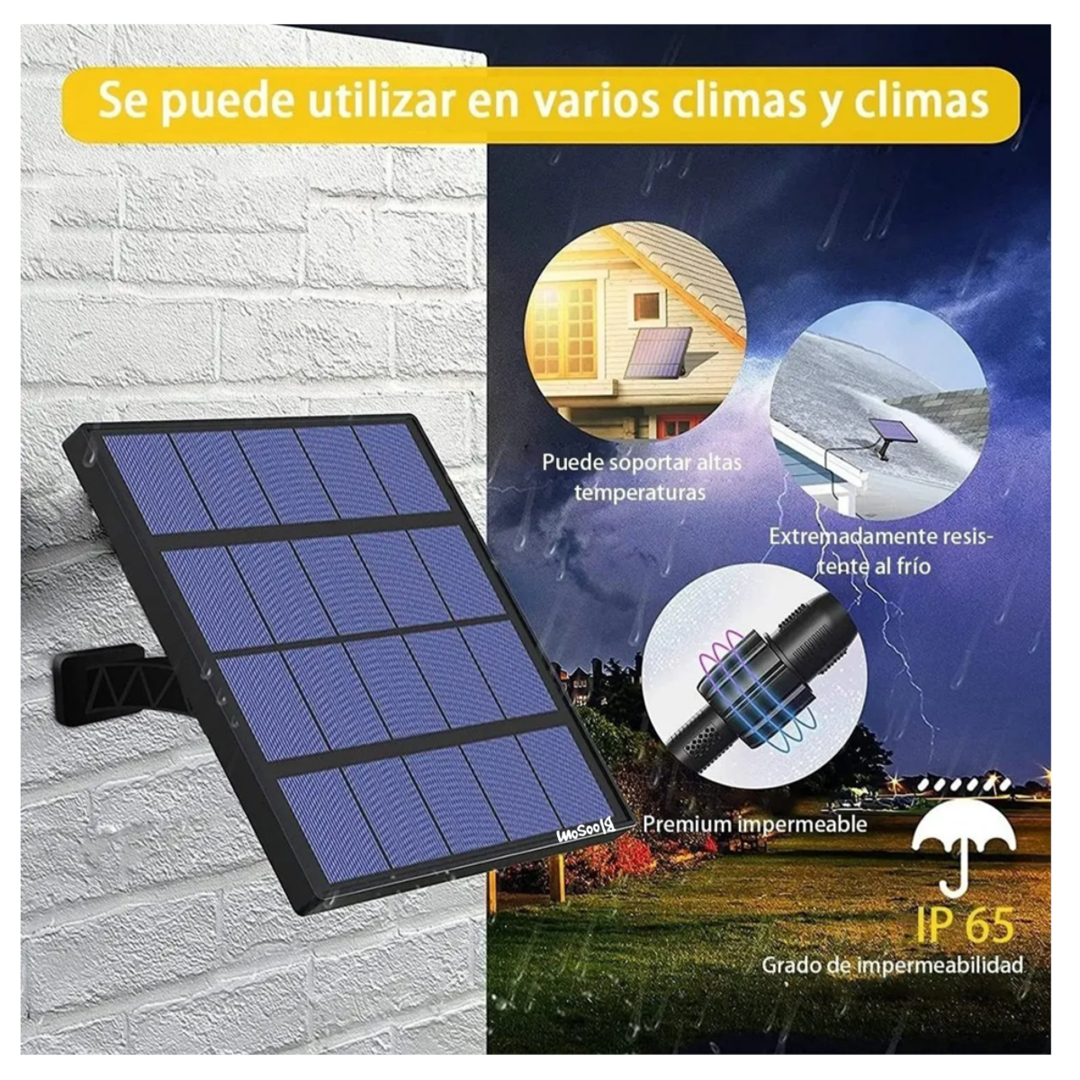 Juego de Lámparas Solar Recargable Luz Exterior Luces Led, Negro