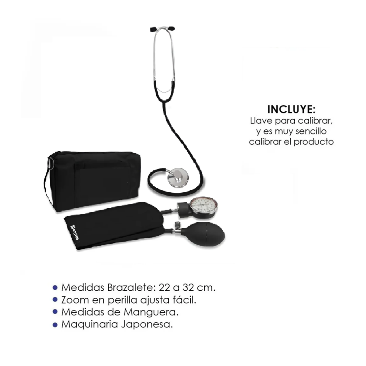 Kit Baumanómetro Con Estetoscopio Simplex , Gris
