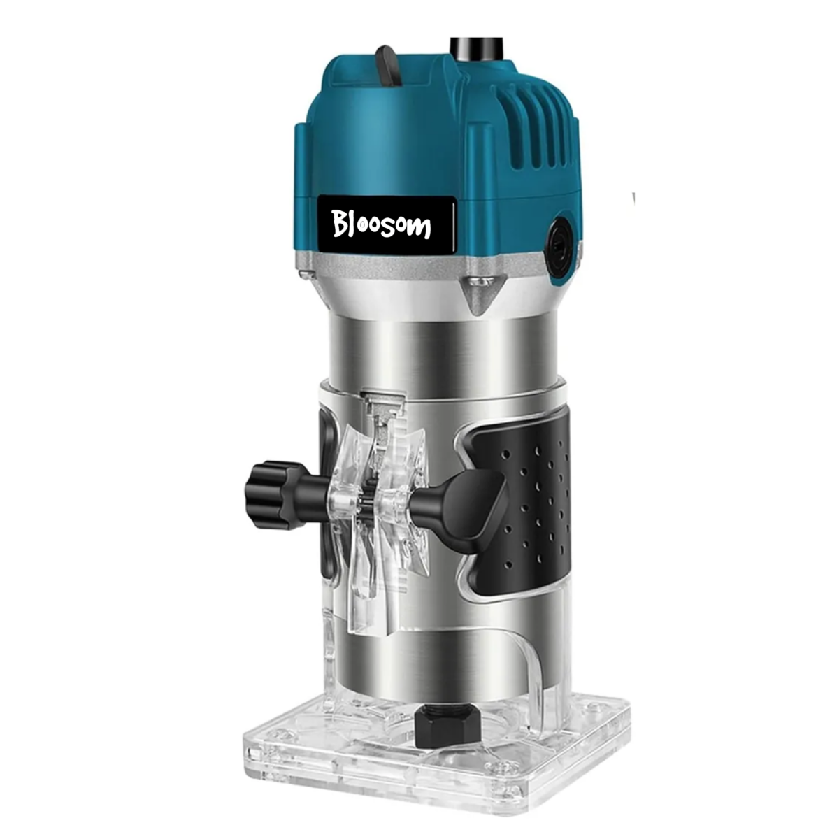 Router Madera Recortadora Rebajadora 800w +15 Brocas Carburo, Azul