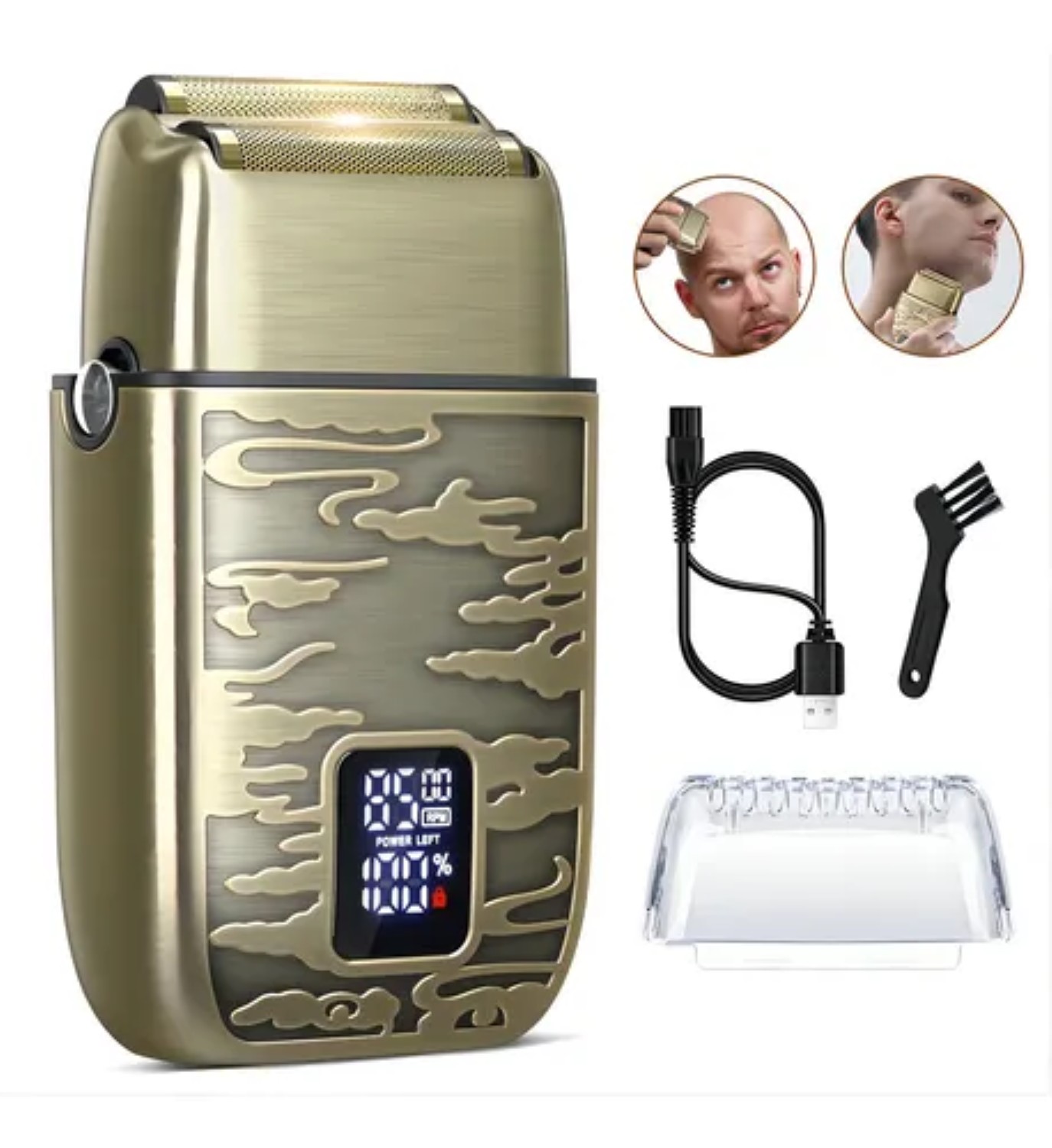 Rasuradora Eléctrica 3 Niveles Recargable Afeitadora para Barba y Calvo ...