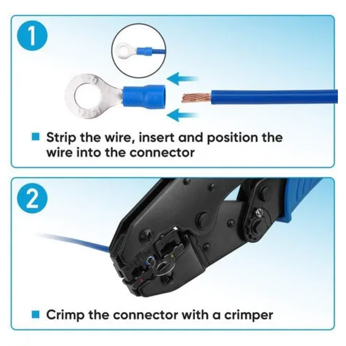 Set Terminales Conectores Crimpado Cable Alambre Eléctrico, Multicolor