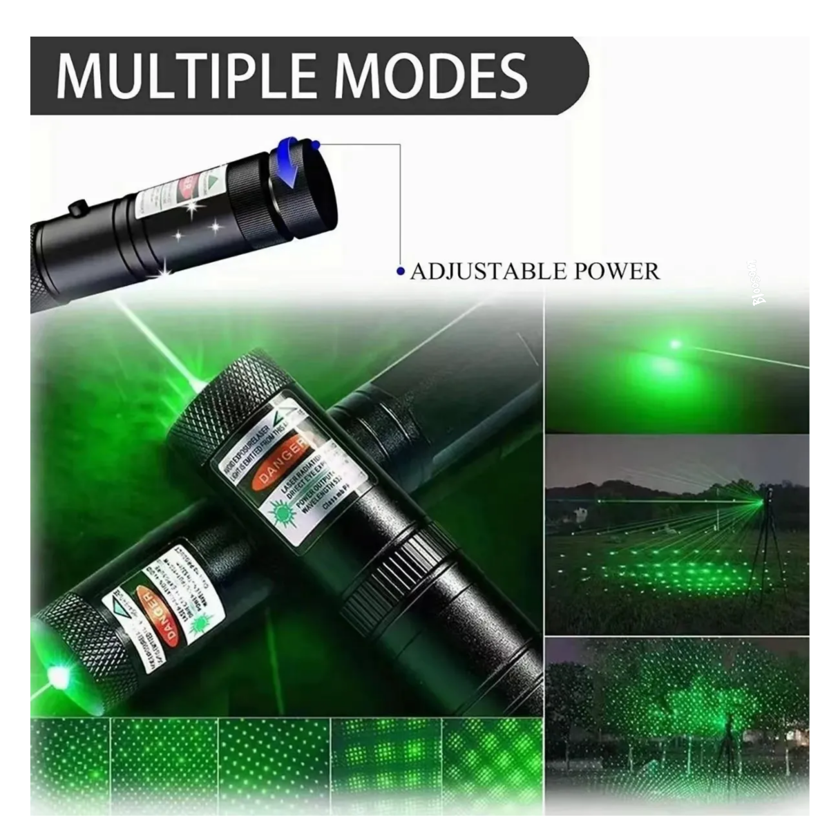 Usb Patrón Puntero Láser Recargable, Verde