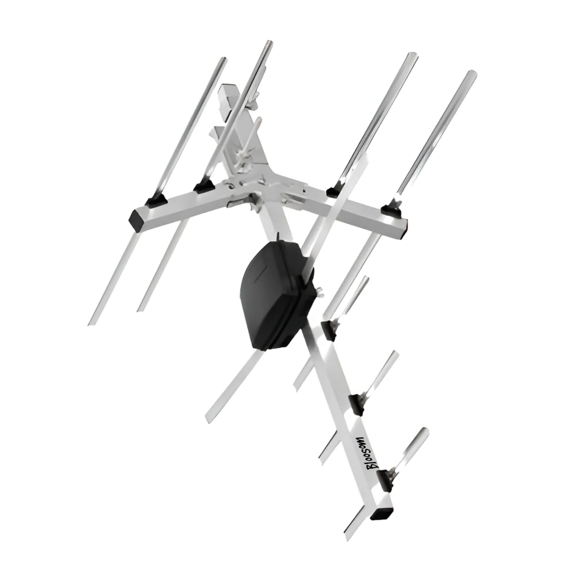 Antena Aérea 8 Elementos Televisión Radio Vhf Uhf Hdtv Full, Gris