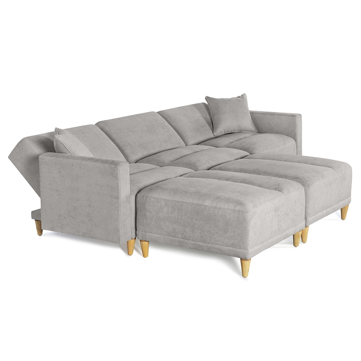 Sala de 5 modúlos Makora Avalon con Memory Foam, Color Gris Claro ...